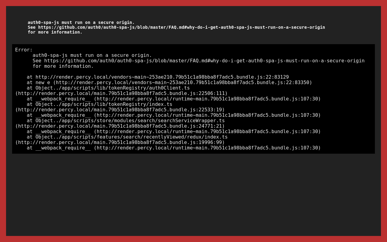 Percy Fails After Adding Auth0 · Issue 267 · Percypercy Storybook · Github