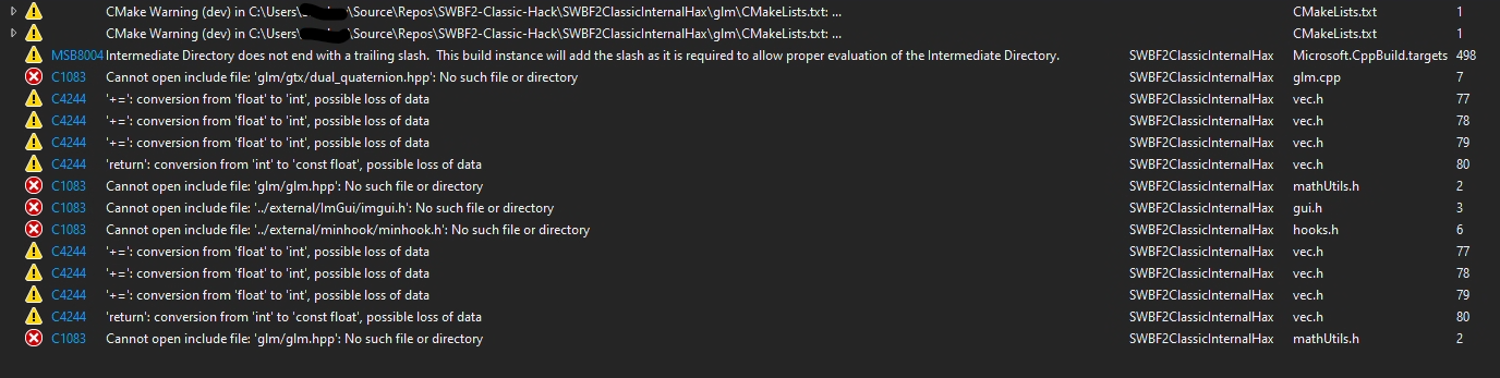 Build Errors · Issue #1 · Luukus/SWBF2-Classic-Hack · GitHub