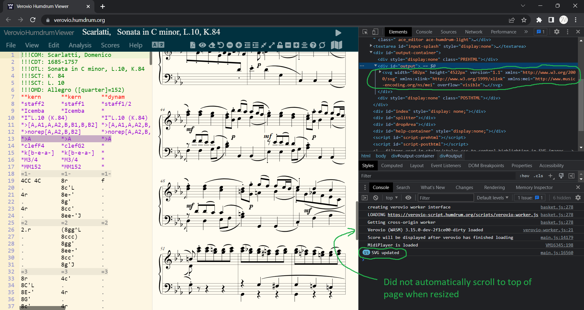 When page is resized, OSMD automatically scrolls to top · Issue #1316 · opensheetmusicdisplay ...