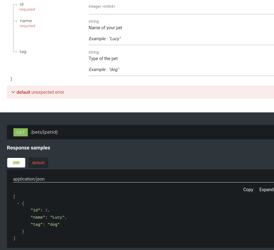 [Feature Request] Example in the description · Issue #829 · Redocly/redoc · GitHub