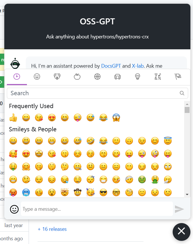 feat: enable emoji picker in OSS-GPT chat widget by andyhuang18 · Pull ...