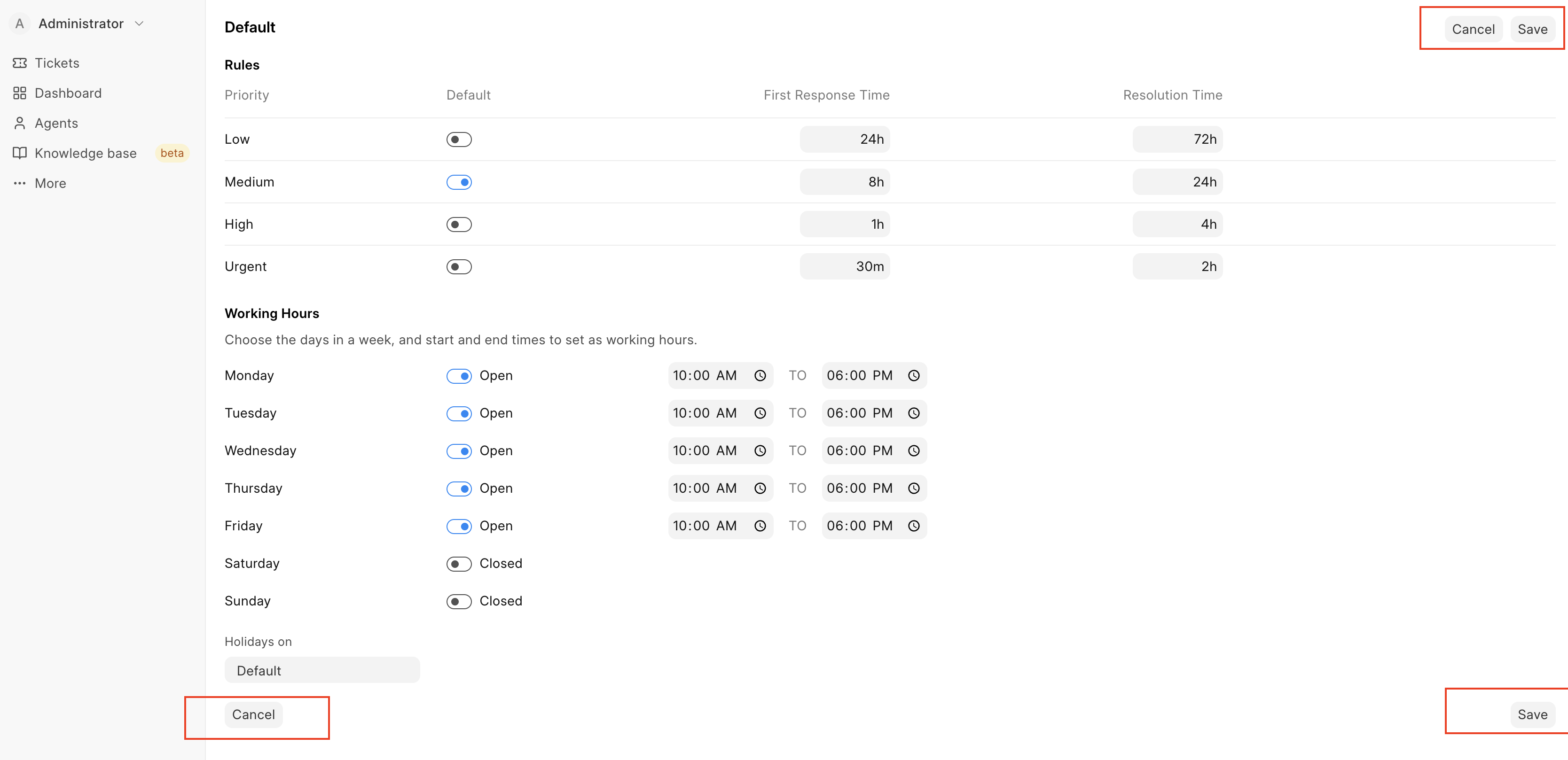 Show Cancel and Save button only once · Issue #1338 · frappe/helpdesk · GitHub