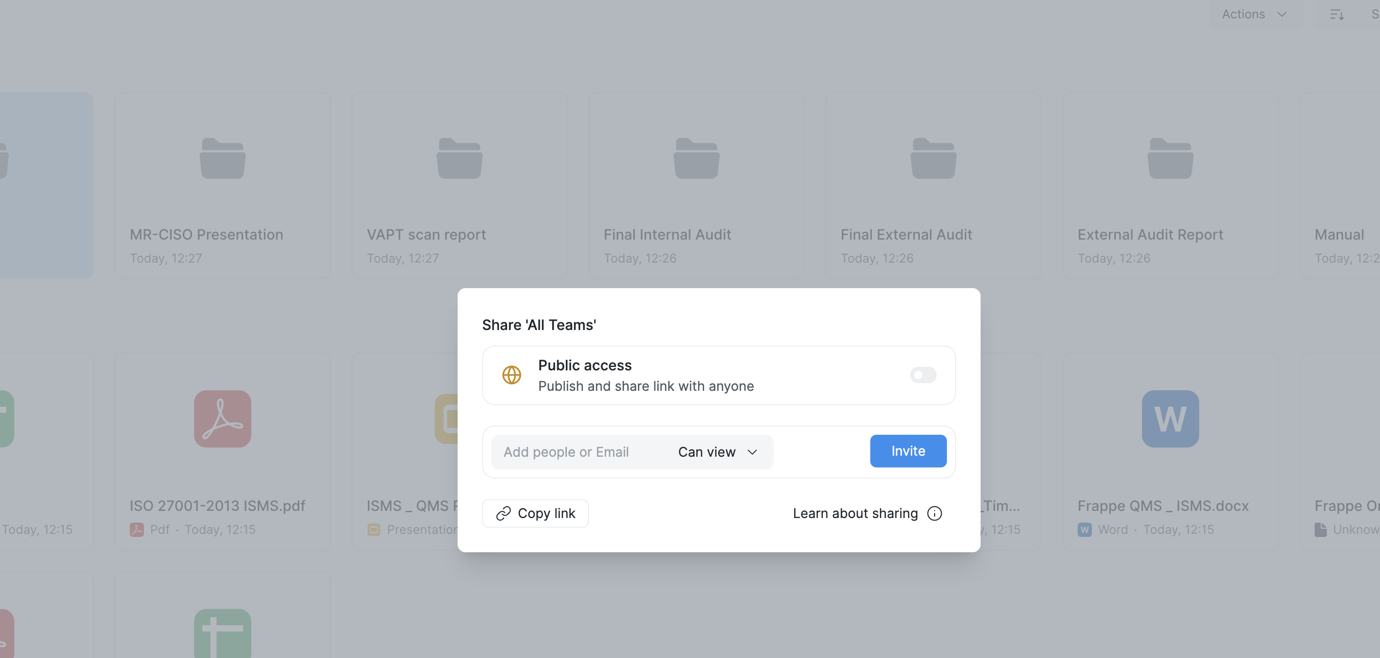 Improve document share experience · Issue #106 · frappe/drive · GitHub