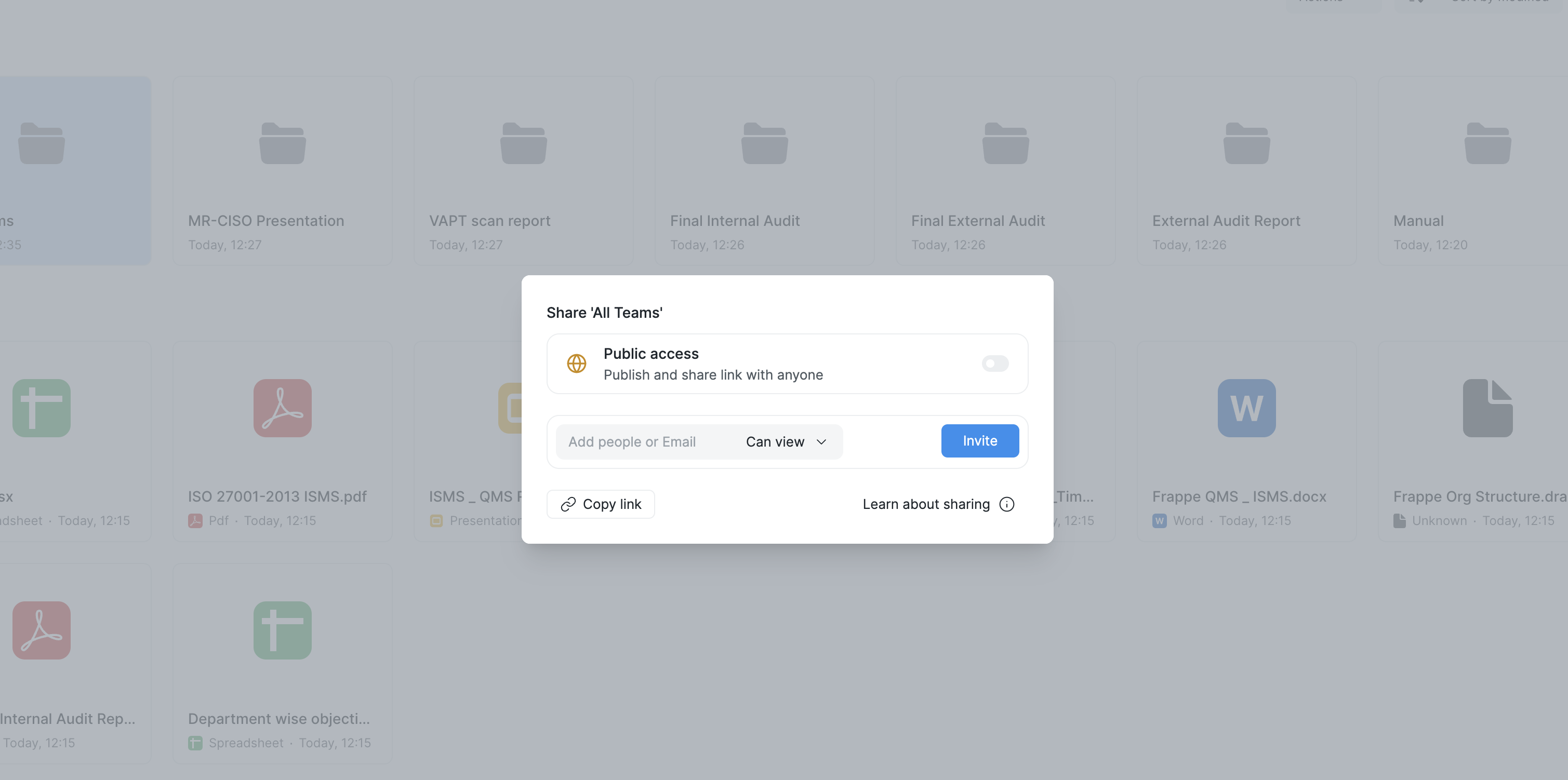 Improve document share experience · Issue #106 · frappe/drive · GitHub