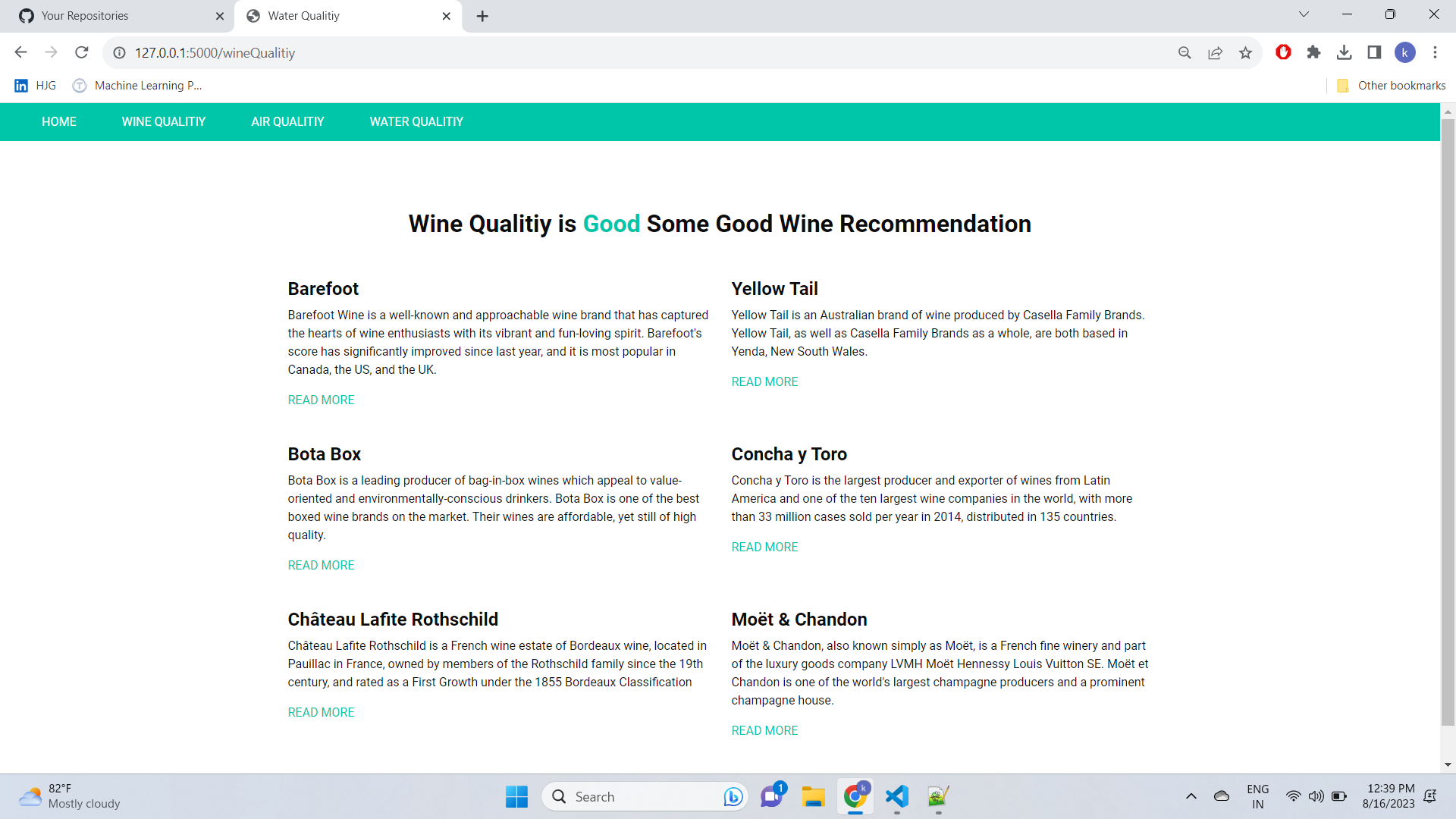 GitHub - KaushalSalvatore/qualities-check: This is a Machine Learning Project used to predict ...