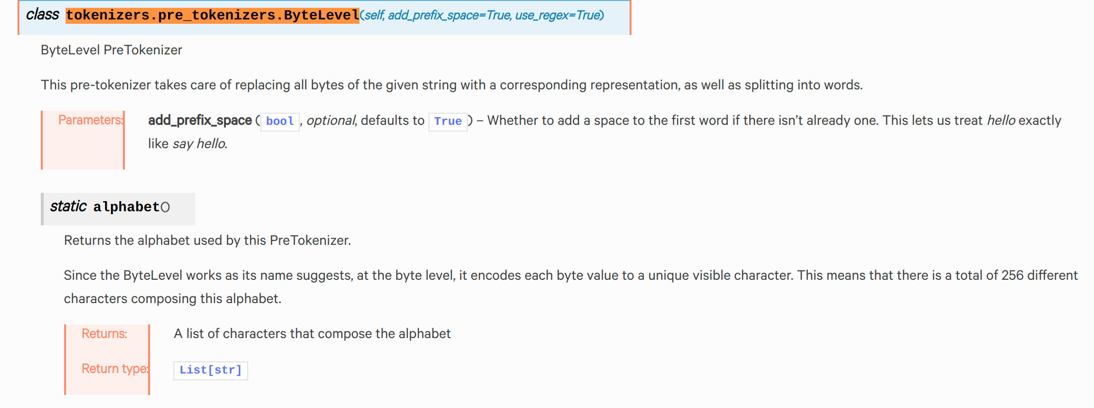Incorrect Documentation for tokenizers.pre_tokenizers.ByteLevel? · Issue #981 · huggingface ...