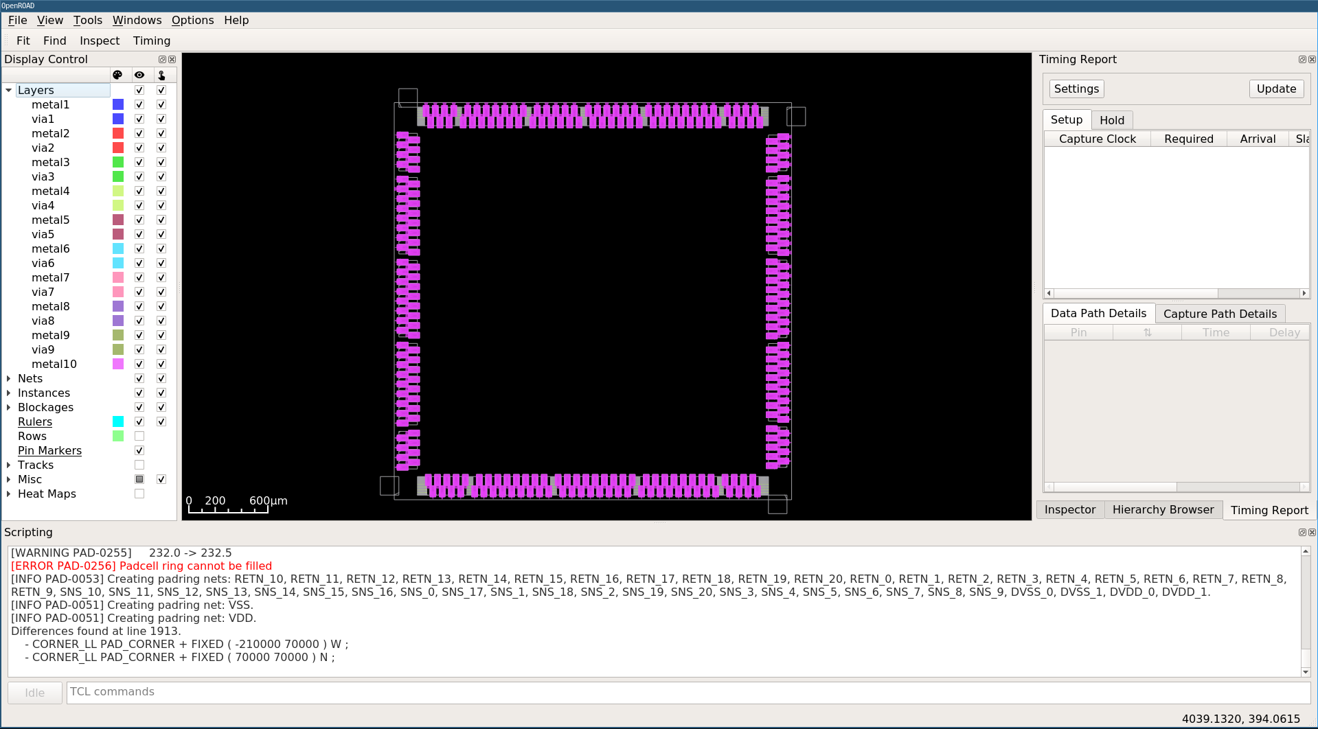 padframe: rotating the corners moves them outside of the chip area · Issue #2253 · The-OpenROAD ...