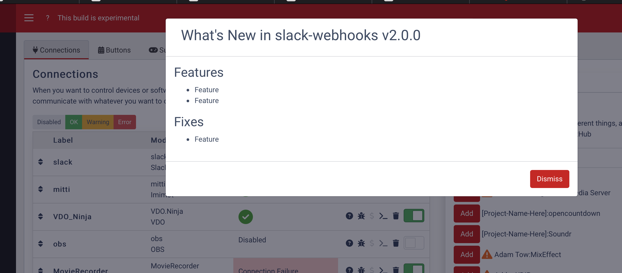 [Request] Module Change Log · Issue #2319 · bitfocus/companion · GitHub