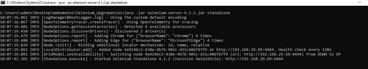 [🐛 Bug]: Node not registering on Hub for non Dockerised grid 4 on windows 10 · Issue #10515 ...