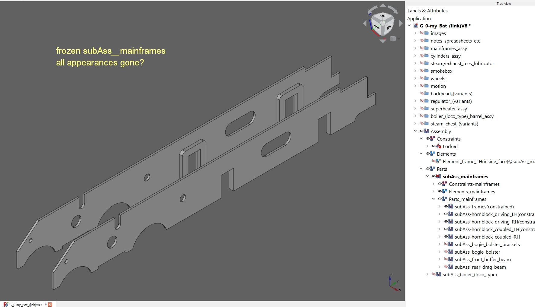 puzzling display issues when assembly frozen · Issue #590 · realthunder/FreeCAD_assembly3 · GitHub
