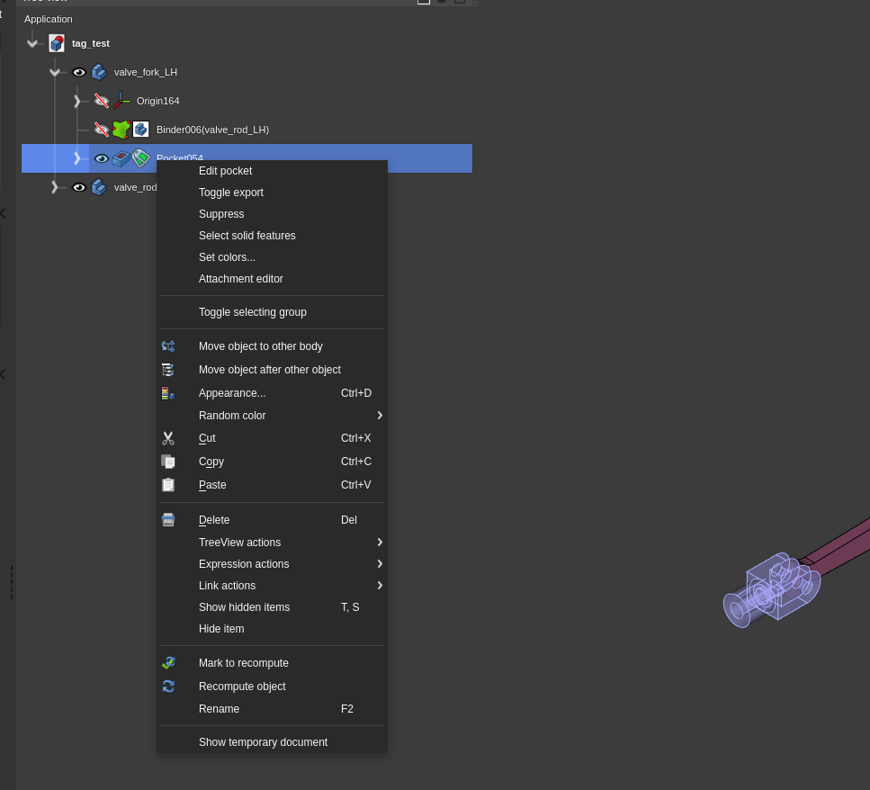 solid features grouping - right click menu problems... · Issue #1186 · realthunder/FreeCAD ...