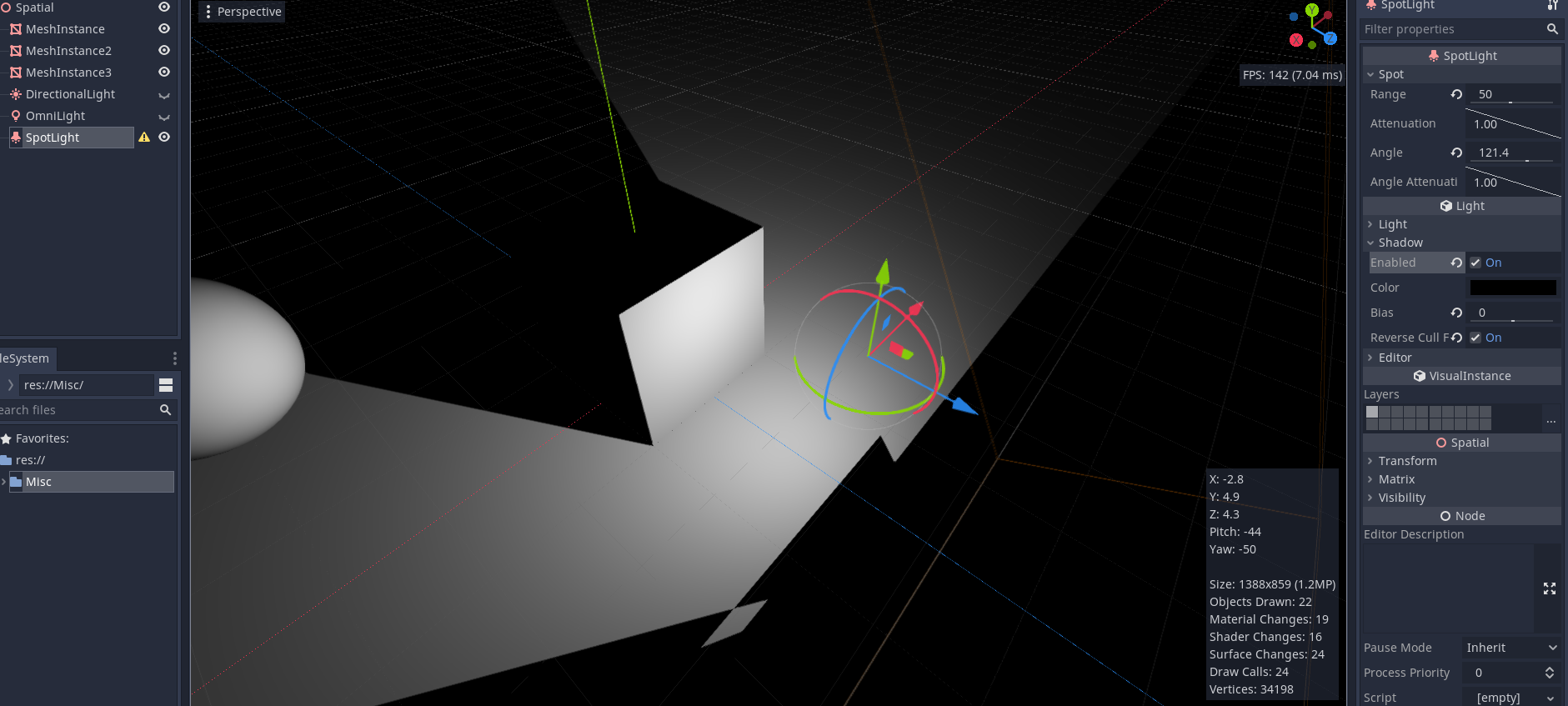 Spot Light with high angle breaks Shadows · Issue #50021 · godotengine ...