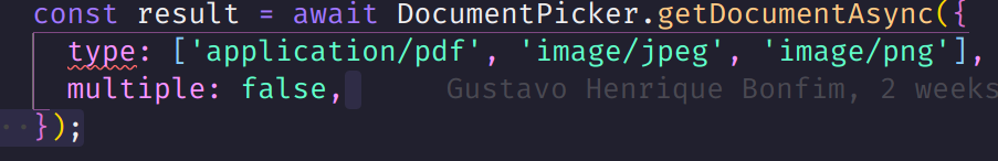 [document-picker][docs] Type DocumentPickerOptions showing error on "type" of type string ...