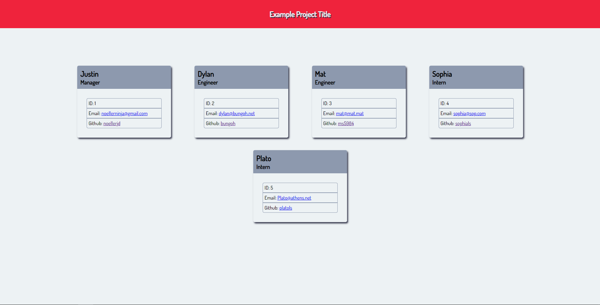 GitHub - noellerjd/Team-Profile-Generator
