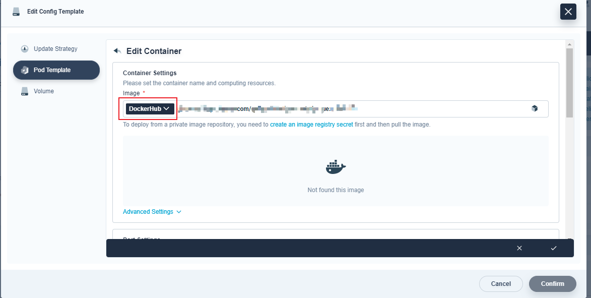 Pod Template Container Image set the private image repository sometime missing imagePullSecrets ...