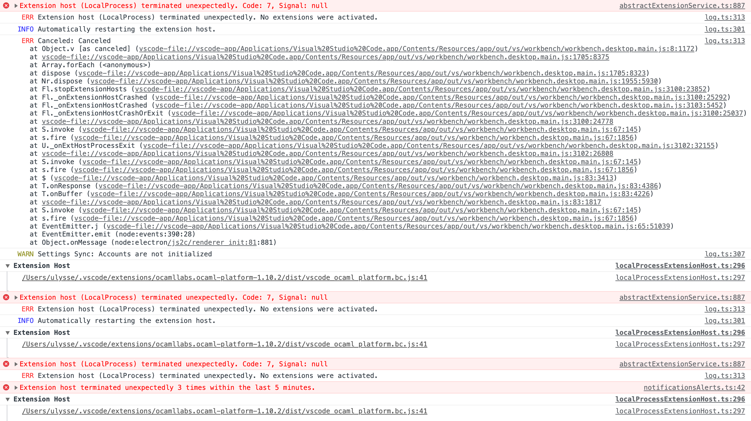 Performance Issue When Working On Irmin · Issue 954 · Ocamllabsvscode Ocaml Platform · Github 