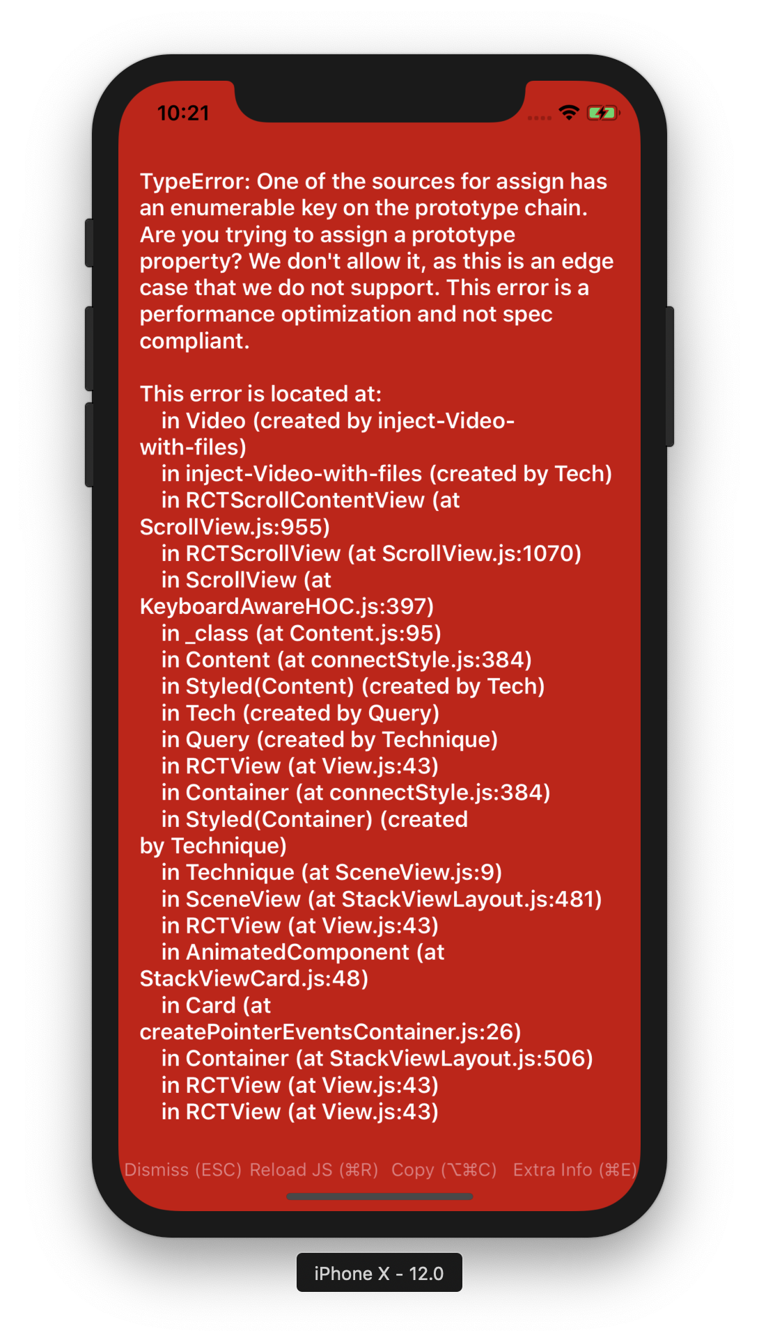 TypeError: One of the sources for assign has an enumerable key on the prototype chain · Issue ...