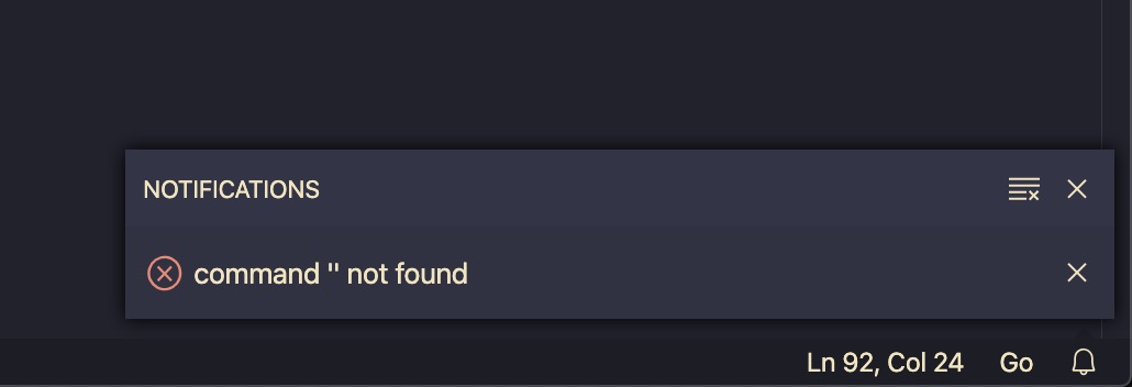 Notification: "command '' not found" when using gopls from HEAD · Issue #2920 · microsoft/vscode ...