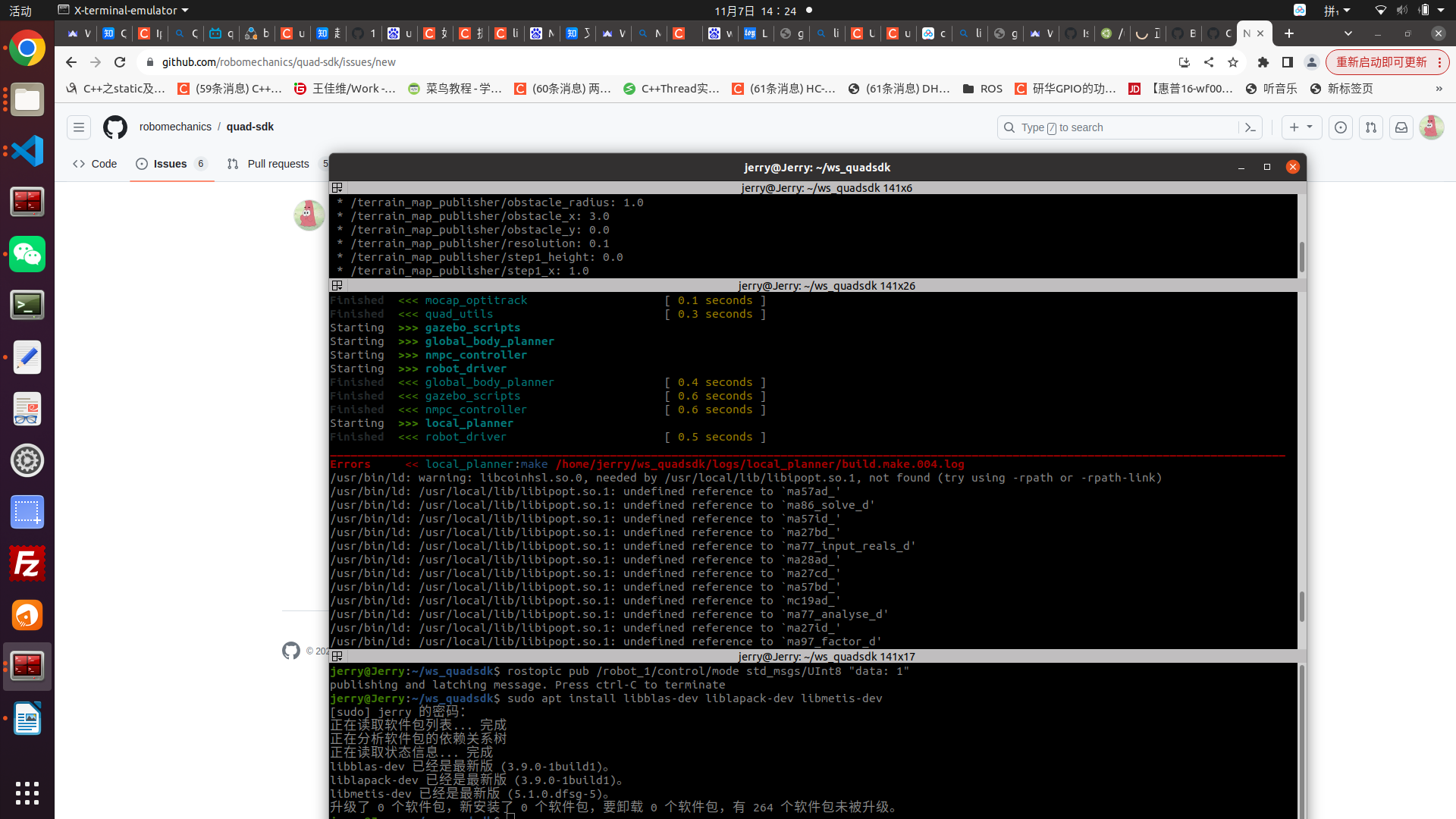 local planned can not build successfully,see pics below: · Issue #409 · robomechanics/quad-sdk ...