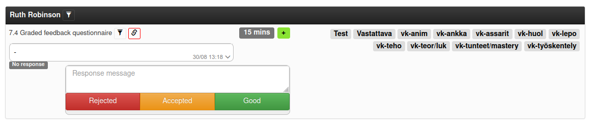 Button for link to exercise responses by certain student shouldn't redirect user but copy link ...