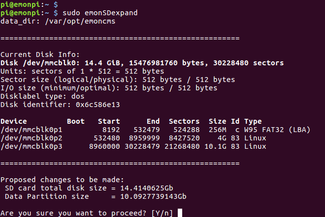Review partition sizes · Issue #67 · openenergymonitor/EmonScripts · GitHub