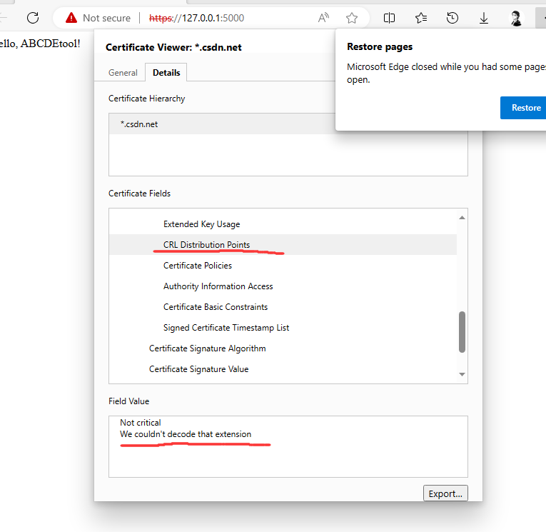 Edge and Firefox parse CRL and AIA information in digital certificates ...
