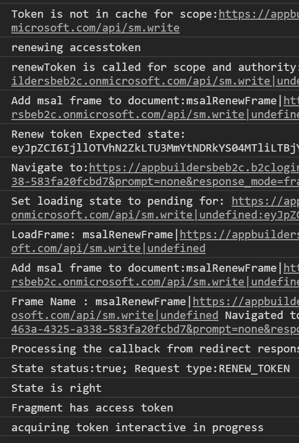 acquireTokenSilent() even when called twice in a row, does two calls to authorize endpoint ...