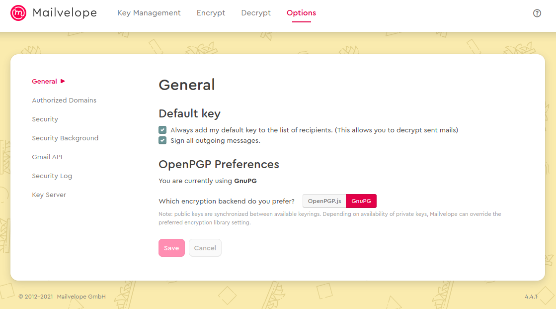 No key found when GnuPG is correctly connected · Issue #699 · mailvelope/mailvelope · GitHub