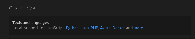 Not install JAVA tools and language install suppot. · Issue #106064 ...