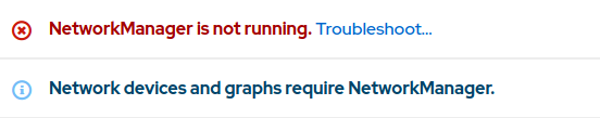 Networking page shows networkmanager is not running · Issue #13415 · cockpit-project/cockpit ...