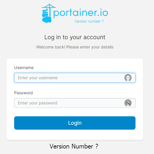 It is a good idea to show Portainer version on Login screen · Issue #8909 · portainer/portainer ...