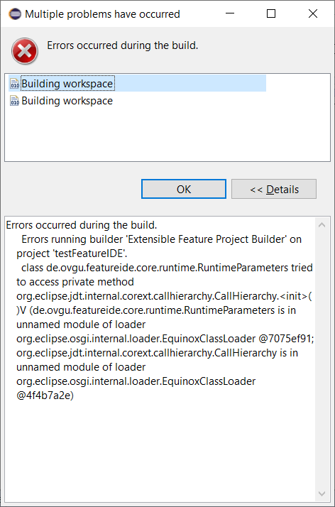 Runtime Parameters: Eclipse New-Project-Creation Build Error · Issue #893 · FeatureIDE ...
