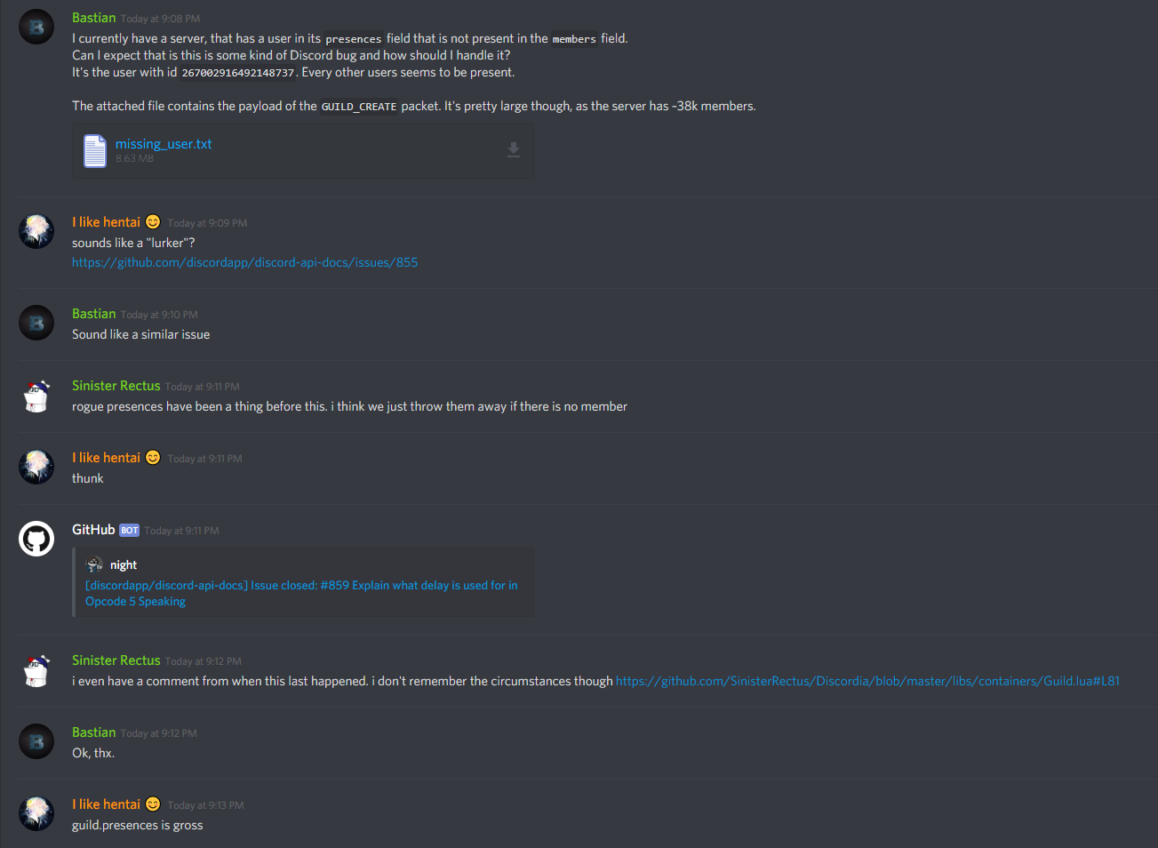 User with presences not cached · Issue #442 · Javacord/Javacord · GitHub