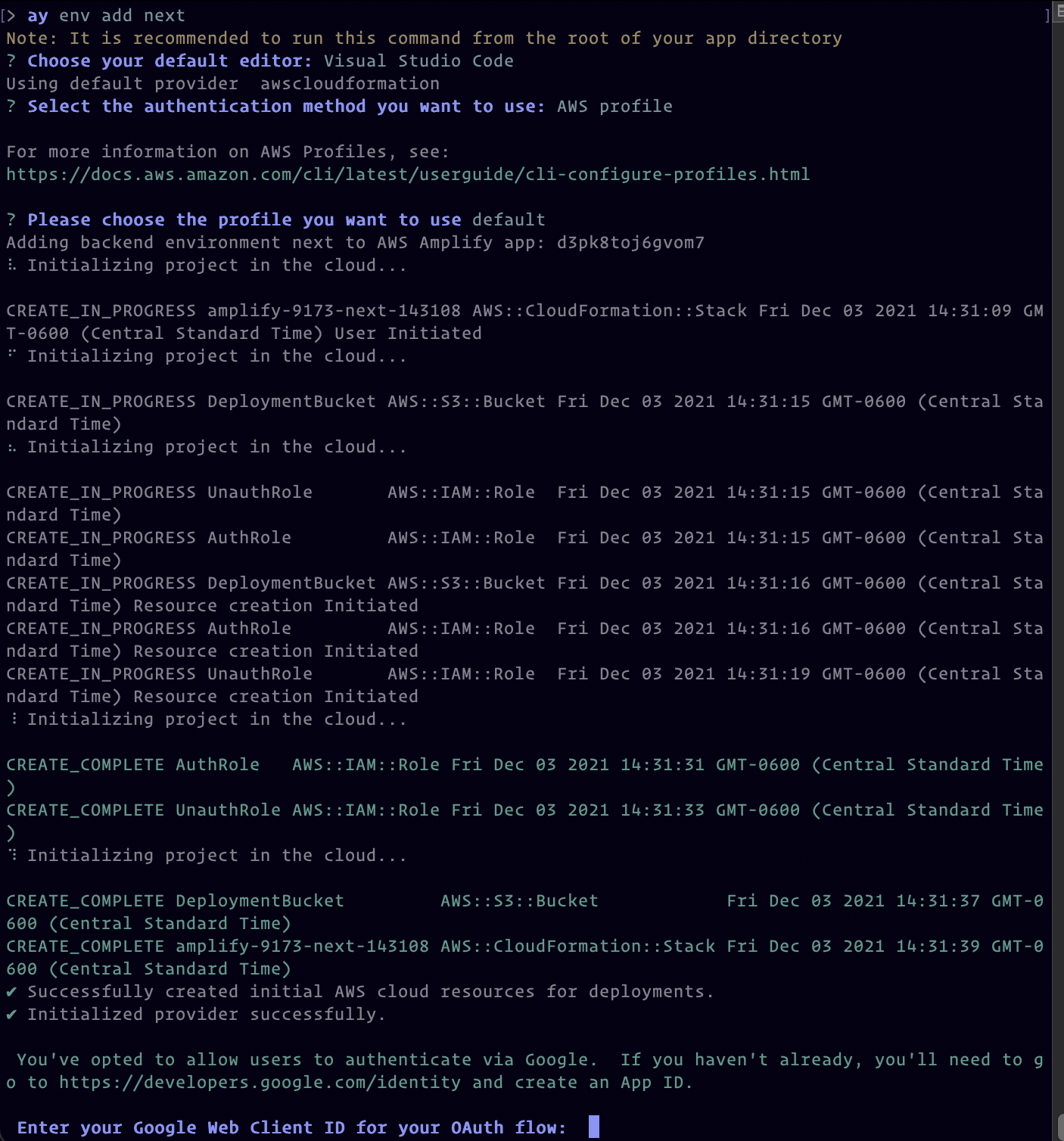 Hosteduicustomresourceinputs Fails Pushing A New Env · Issue 9173 · Aws Amplifyamplify Cli