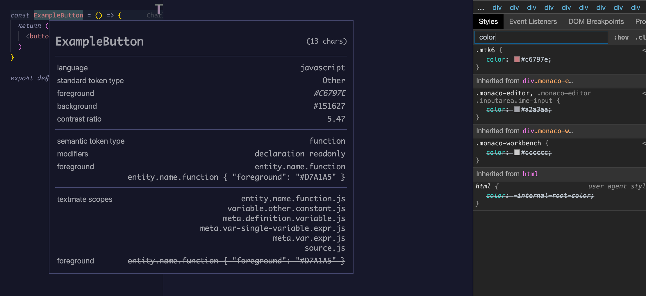 [semantic highlighting] functions in josef.rouge-theme get wrong color ...