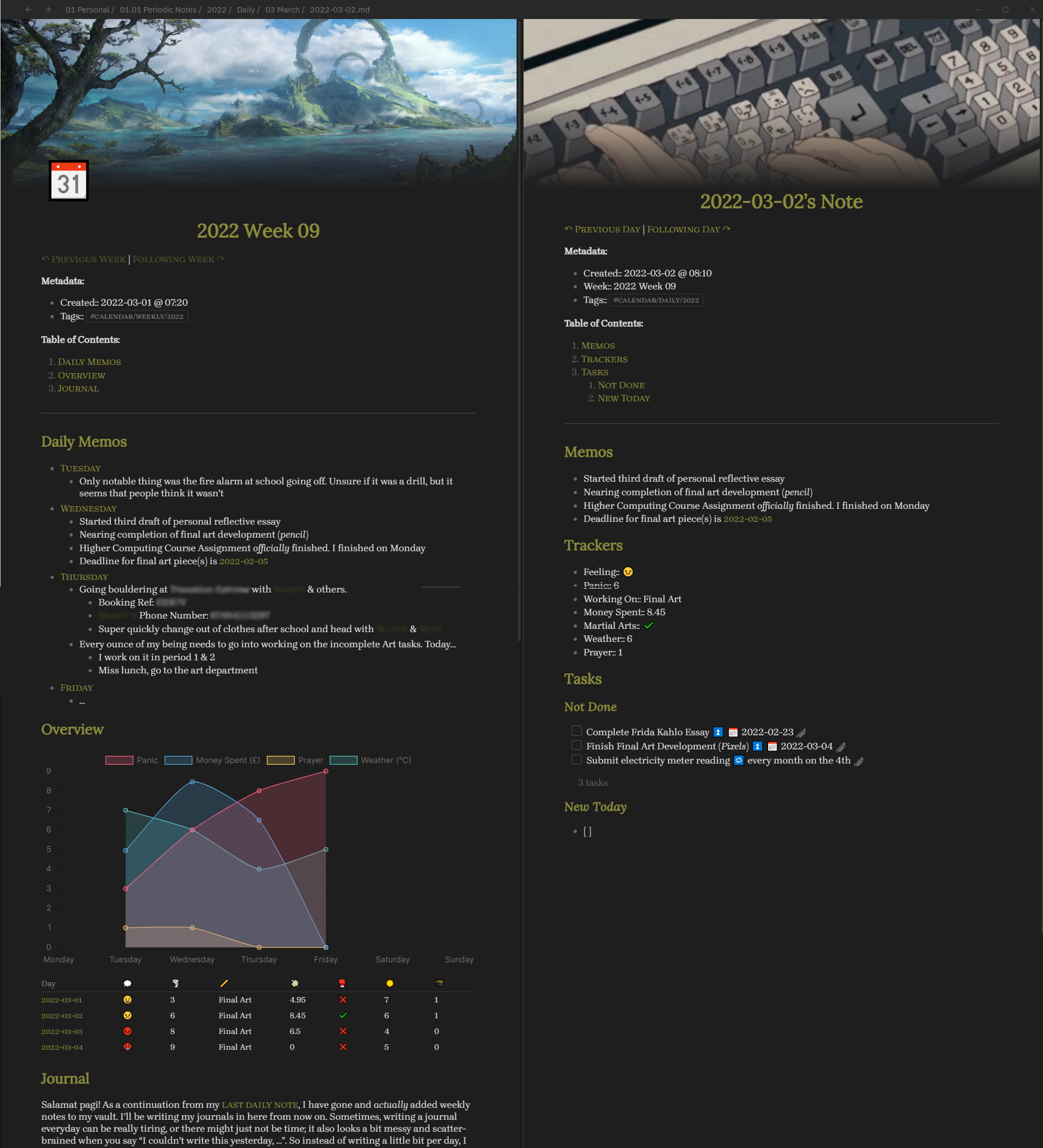 A Set A Periodic Note Templates For Obsidian md 