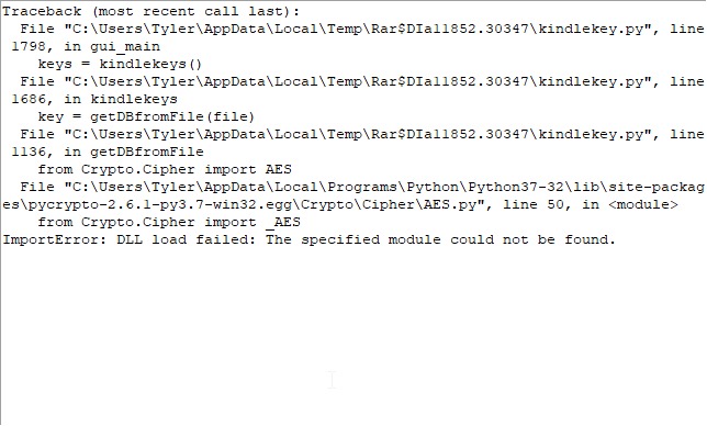 kindlekey.py doesn't work · Issue #1599 · apprenticeharper/DeDRM_tools · GitHub