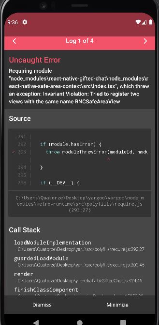 Tried to register two views with same name in RNCsafeareaview · Issue #2267 · FaridSafi/react ...