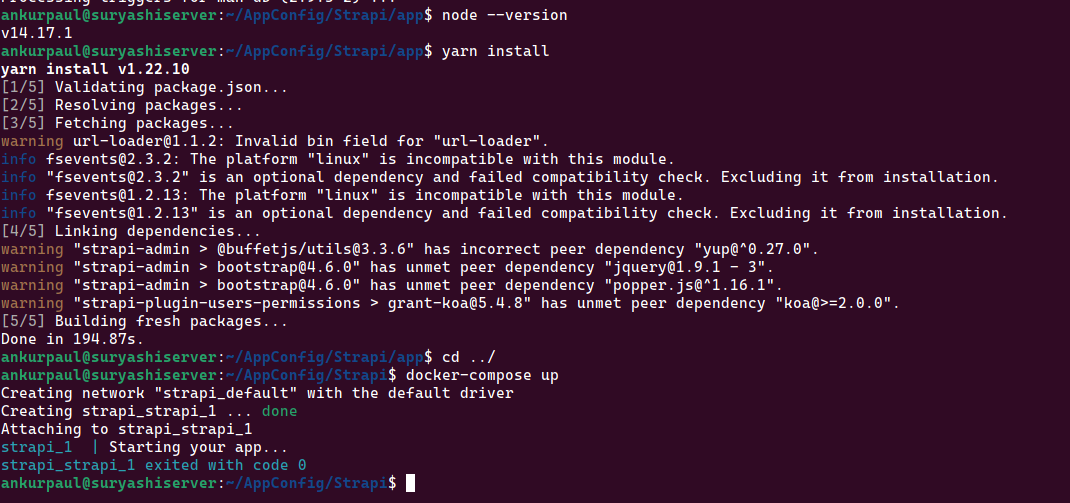 create-strapi-starter - errors on terminal, does not install on this basic getting started step ...