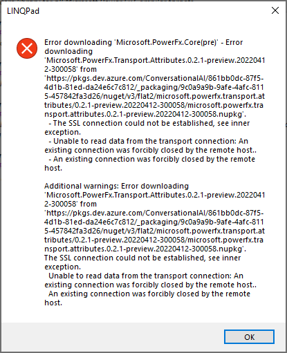 Unable to use daily build feed · Issue #299 · microsoft/Power-Fx · GitHub