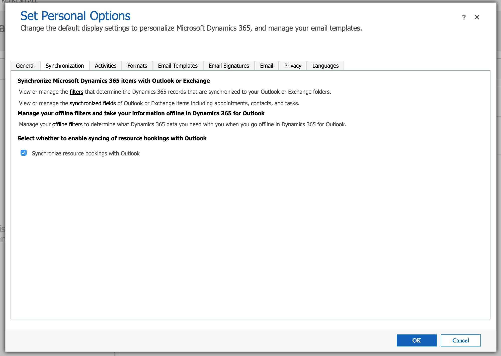 Add ability to set "Synchronise resource bookings with Outlook" · Issue #21 · MscrmTools ...