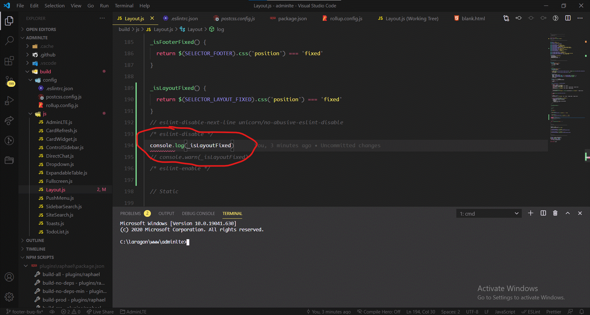 How to debug or console.log the js build files · Issue #3144 · ColorlibHQ/AdminLTE · GitHub
