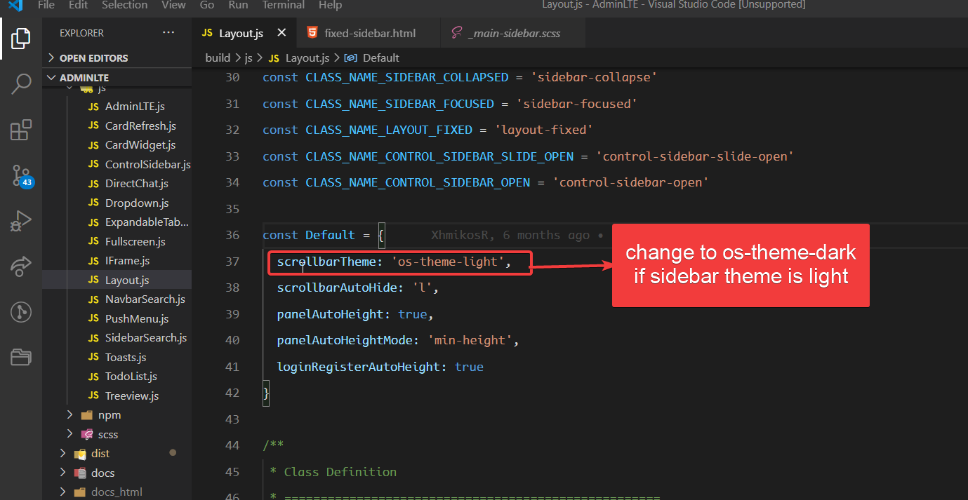 [BUG] sidebar light theme, the scroll is invesible · Issue #3208 · ColorlibHQ/AdminLTE · GitHub