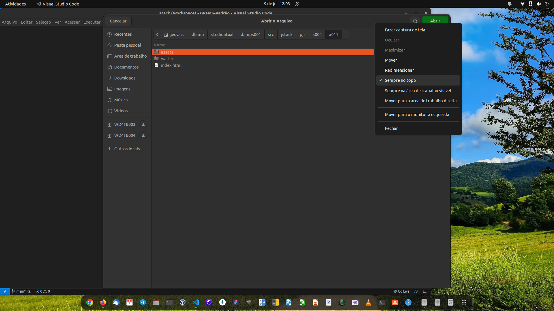 Open File/Save/Save As... windows open behind the Main Window · Issue #187391 · microsoft/vscode ...