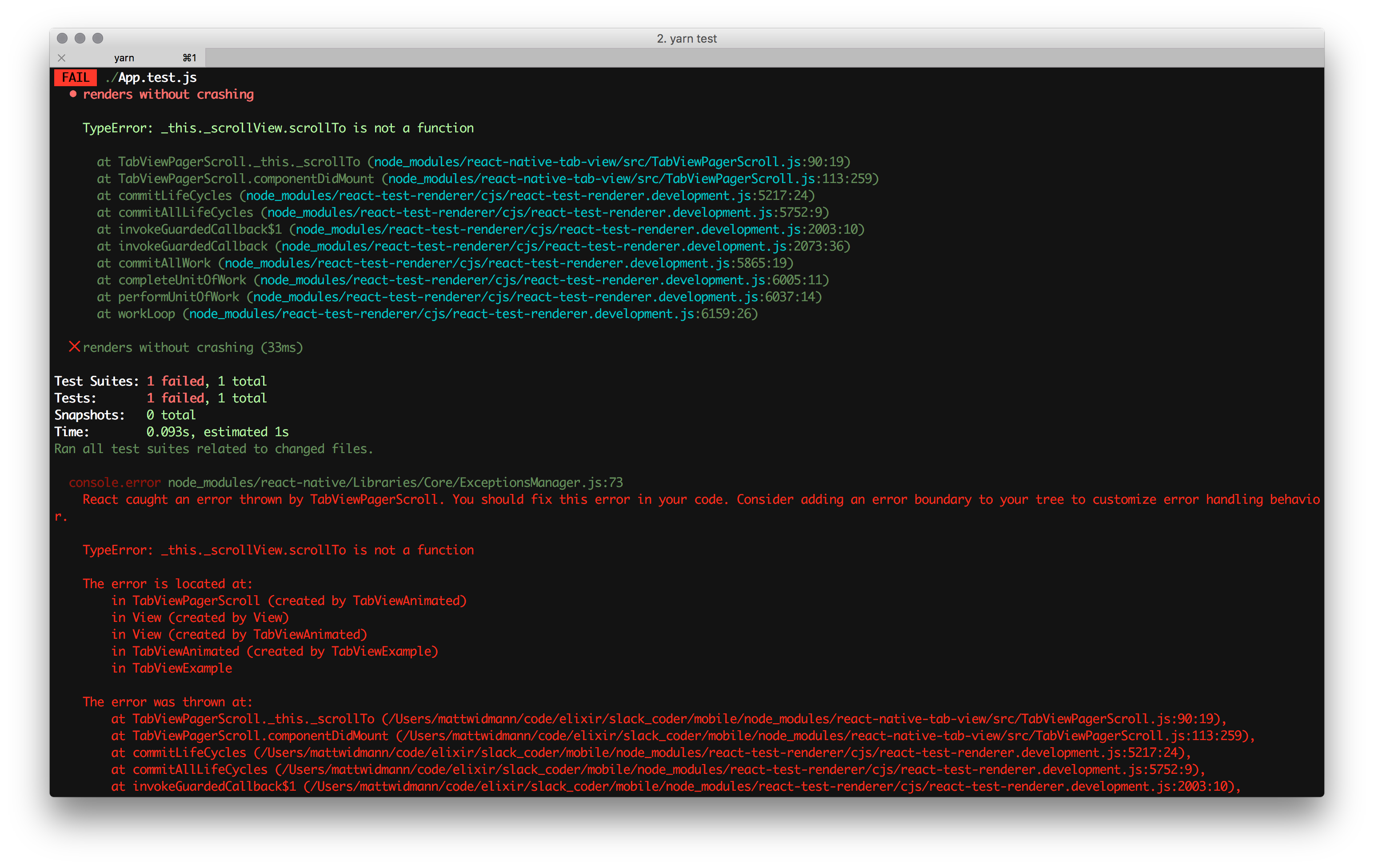 Typeerror Thisscrollviewscrollto Is Not A Function · Issue 344 · Satya164react Native Tab 
