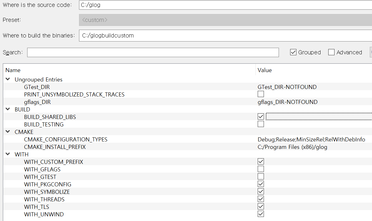 when cmake with custom prefix , build error occurred · Issue #697 · google/glog · GitHub