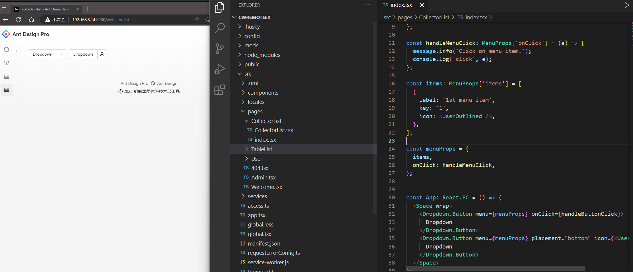 Dropdown.Button menu={{menu}}在同一个页面时 无法创建多个下拉菜单 · Issue #41378 · ant ...