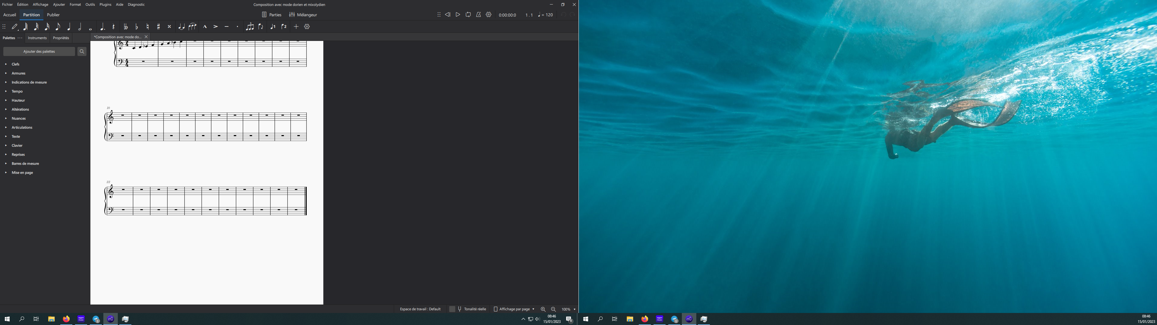 [MU4 Issue] When MuseScore is enlarged, the window is larger than the screen, causing a white ...