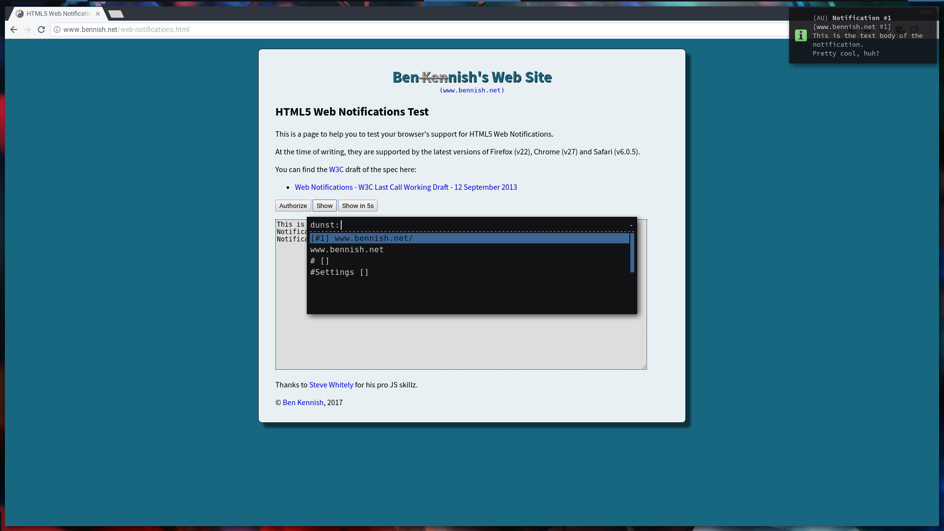 Support for Chrome native notifications · Issue #375 · dunst-project/dunst · GitHub