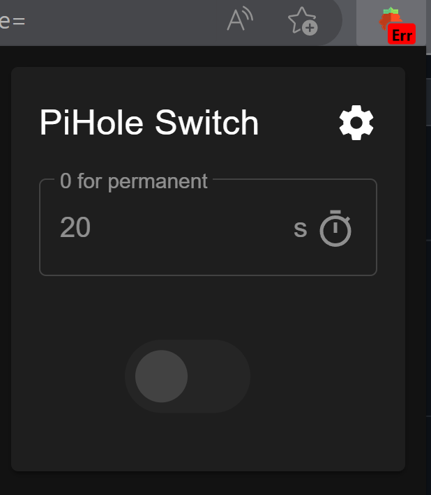 Extension show "ERR" yet settings shows connection successful · Issue #79 · badsgahhl/pihole ...
